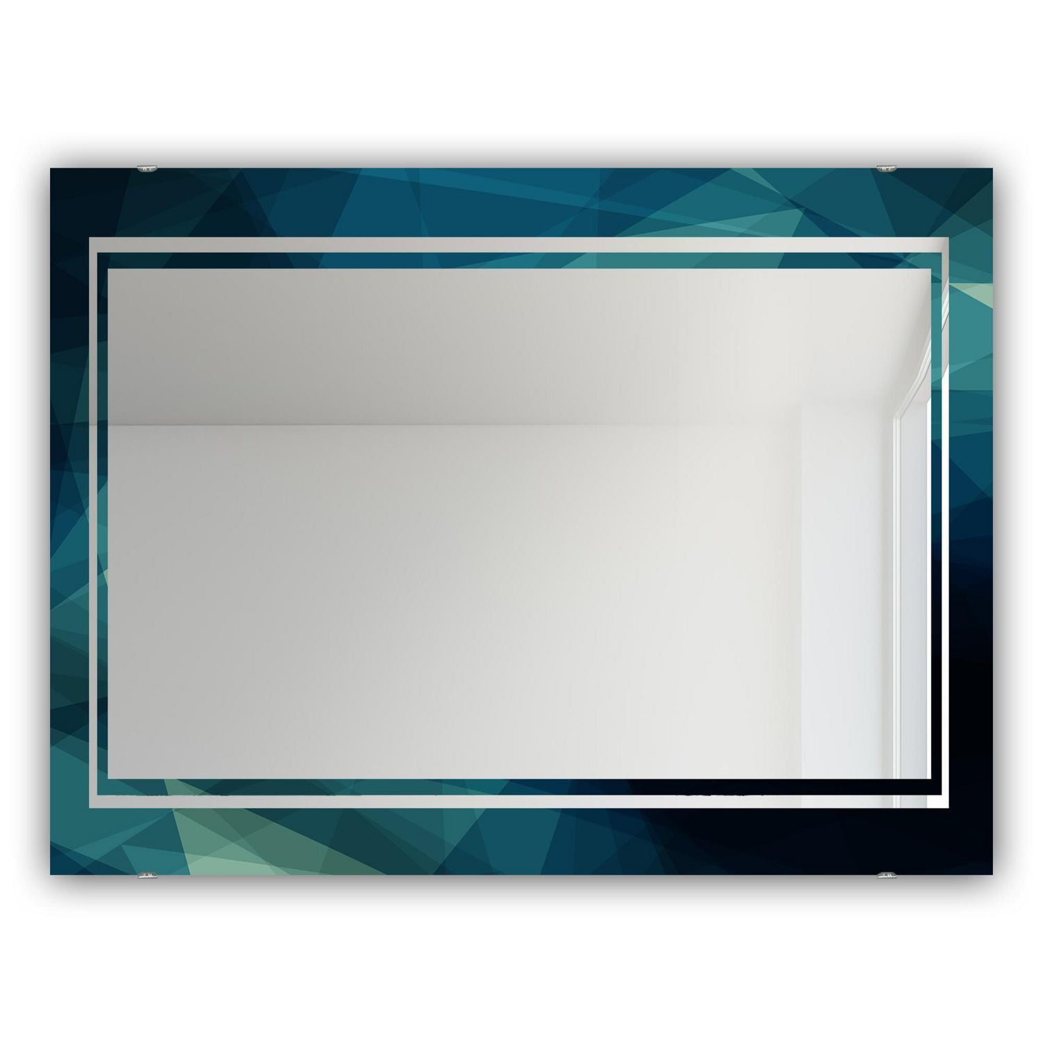 Click here for Designart shades Of Blue 3 Glam Mirror - Modern Va... prices