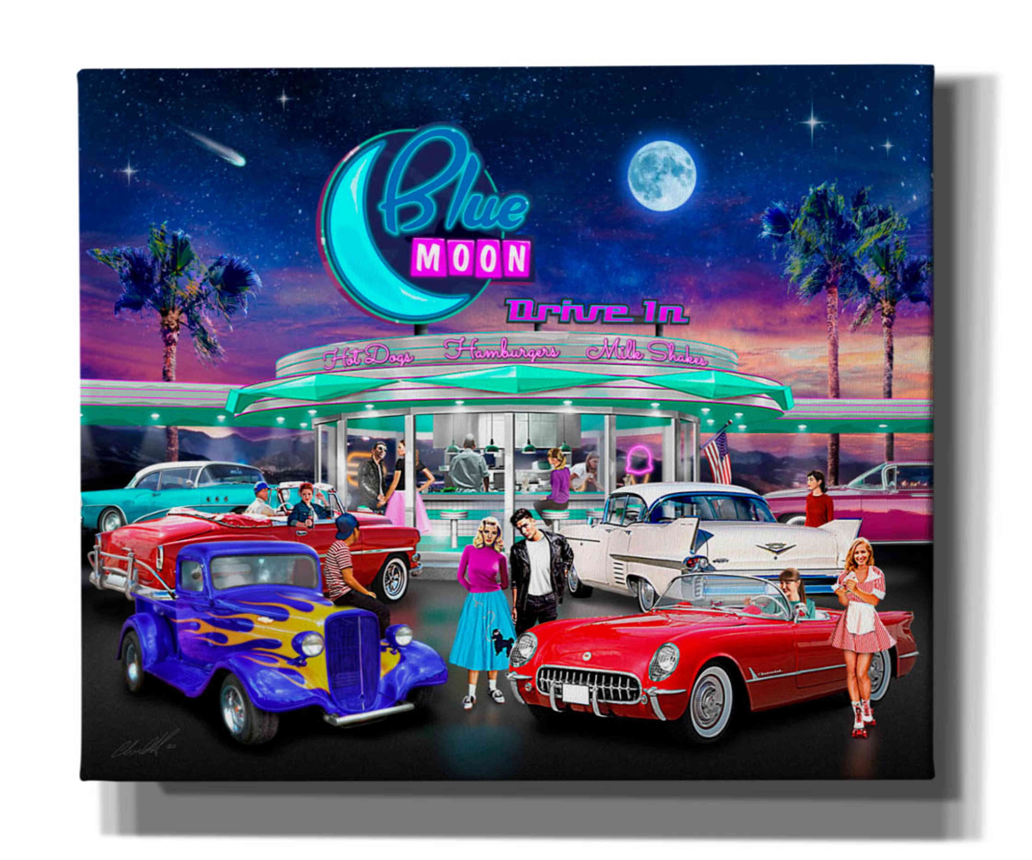 Epic Graffiti 'Drive In' by Chris Dobrowolski, Canvas Wall Art, 24"x20 ...