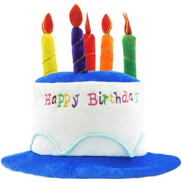 Plush Happy Birthday Cake Hat, Celebrate in Style with the Perfect ...