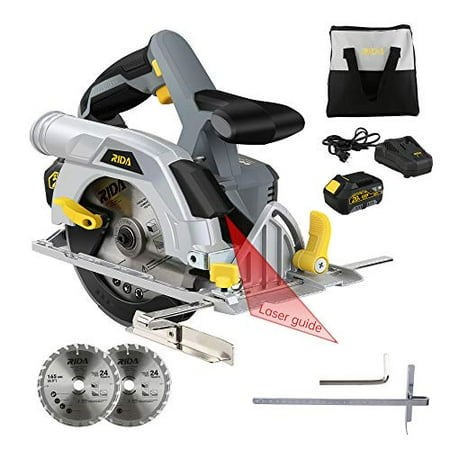 RIDA 4200RPM Cordless Brushless Circular Saw with Laser Guide ...
