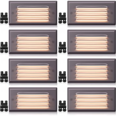 LEONLITE Recessed Deck Lights, Low Voltage LED Step Lights, Landscape ...