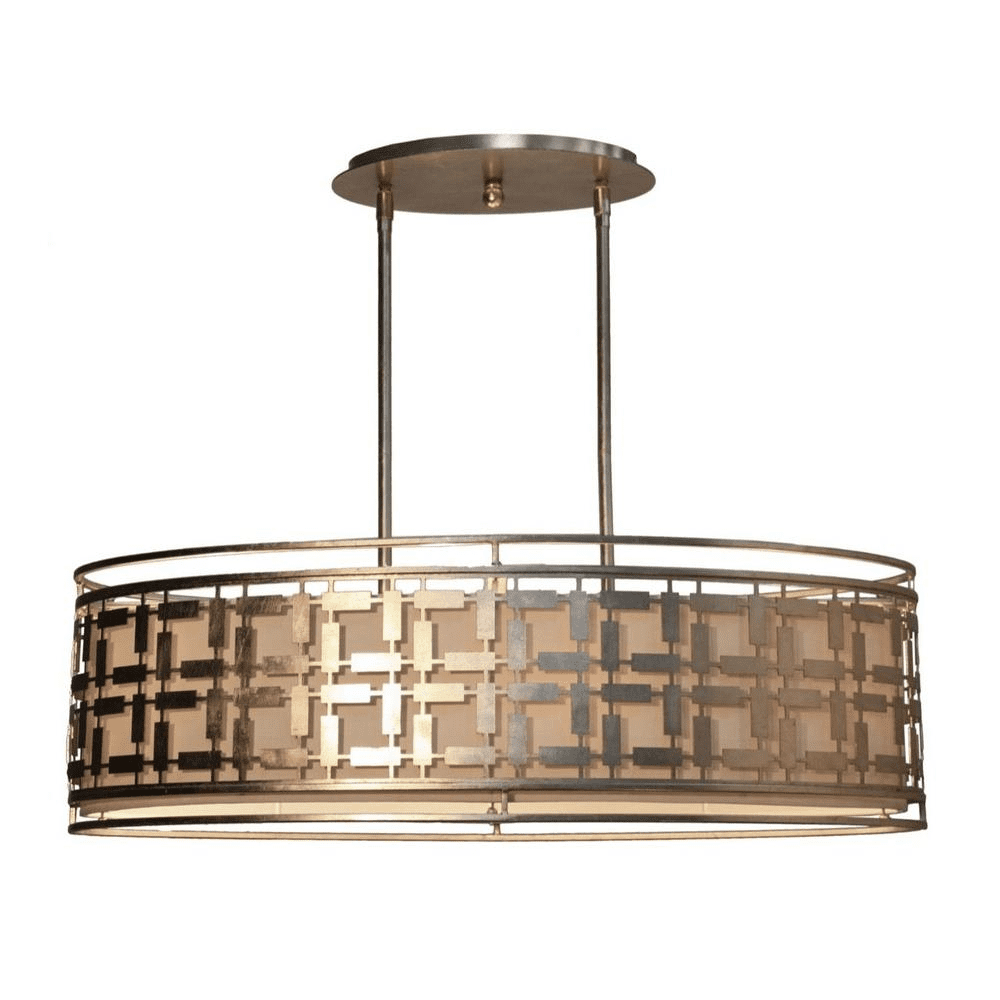 Artcraft AC10334SL Transitional Island Lighting 17in Silver Leaf Metal ...