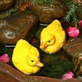 2Pcs Floating Yellow Duck Ornaments, Realistic Resin Duck Decor ...