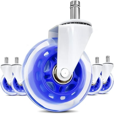 WEN 3-Inch Polyurethane Replacement Office Chair Swivel Caster Wheels ...