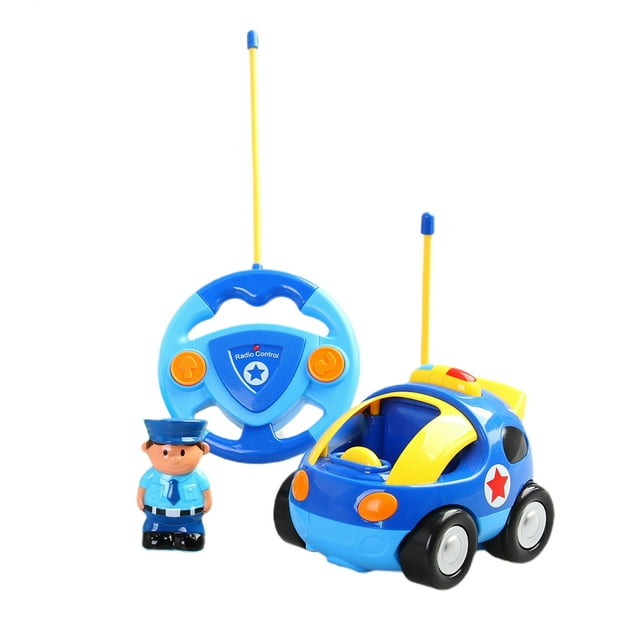 DISHAN Race RC Car Entertainment Police-car Safe Cartoon Remote Control ...