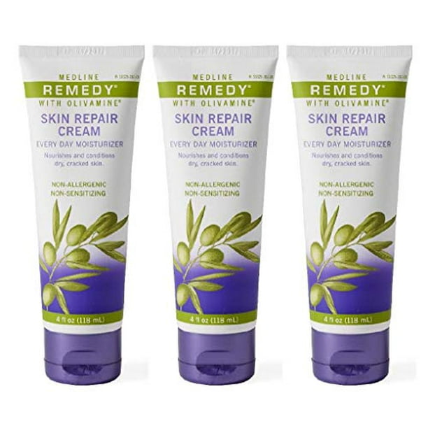 Medline Remedy Skin Repair Cream, 4 oz Tubes (3 Pack) - Walmart.com ...