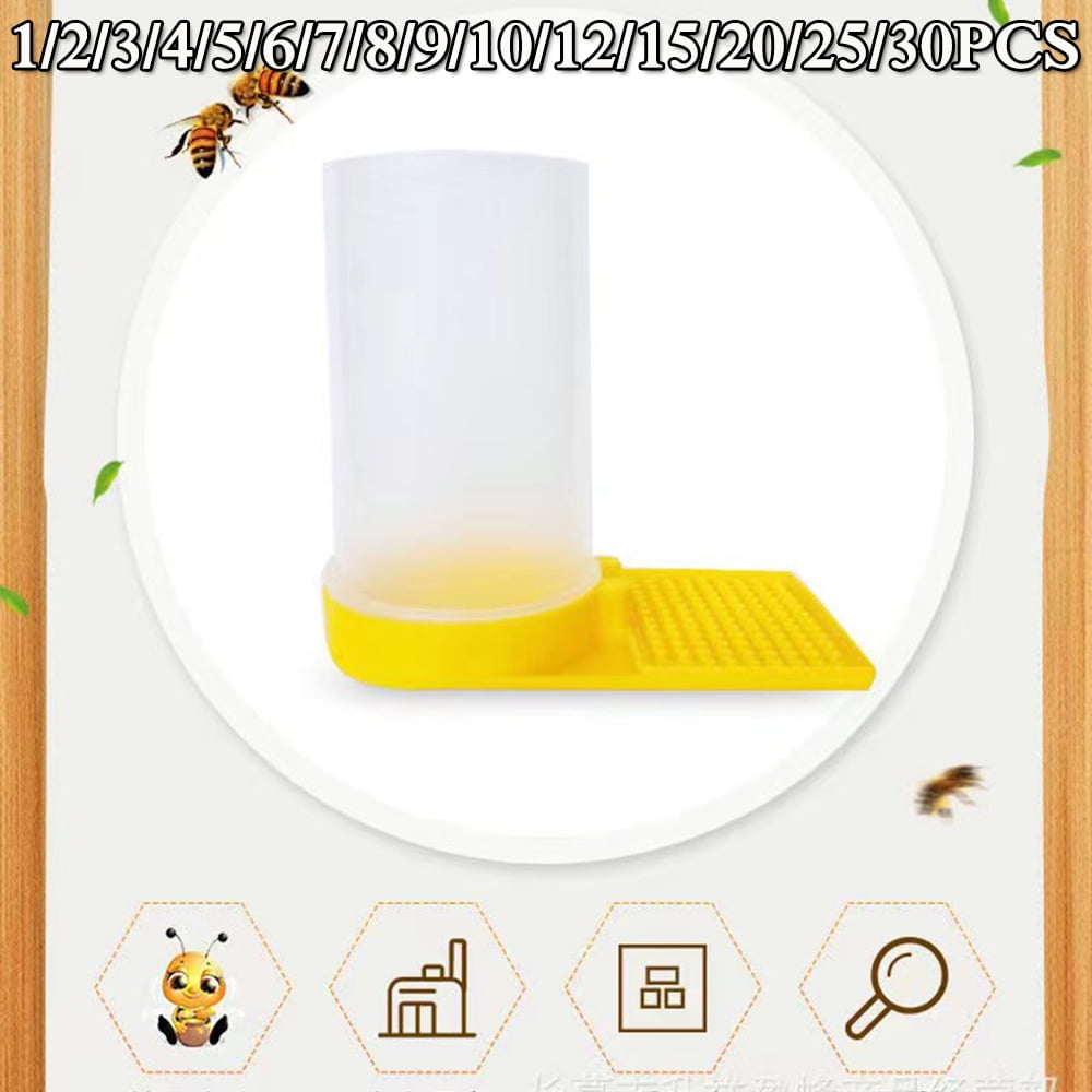 Beekeeping Tool Plastic Transparent Yellow Bee Waterer Water Feeder ...