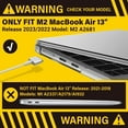 IBENZER Compatible with 2024 2023 2022 MacBook Air 13 inch case M3 ...