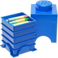 LEGO Storage Brick Toy Box, Bright Red - Walmart.com
