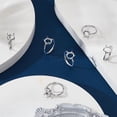 6Pcs Adjustable Brass Solitaire Ring Settings Prong Ring Settings Oval ...