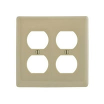 Hubbell 2-Gang Ivory Duplex Midsize Nylon Wall Plate NPJ82IZ - Walmart.com