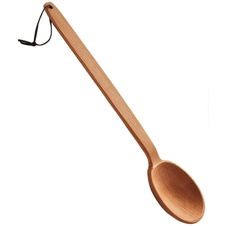Heavy Duty Large Wooden Spoon 18-inch, Long Handle Cooking Spoon With a ...