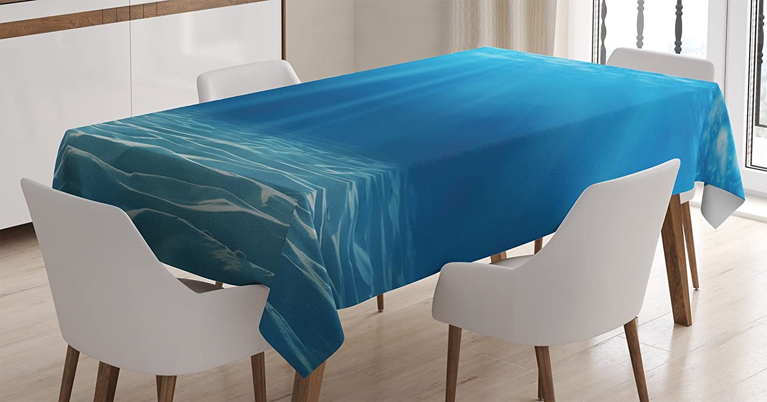 Ocean Tablecloth, Sun Rays Bursting into Deep Under Sea Wilderness ...