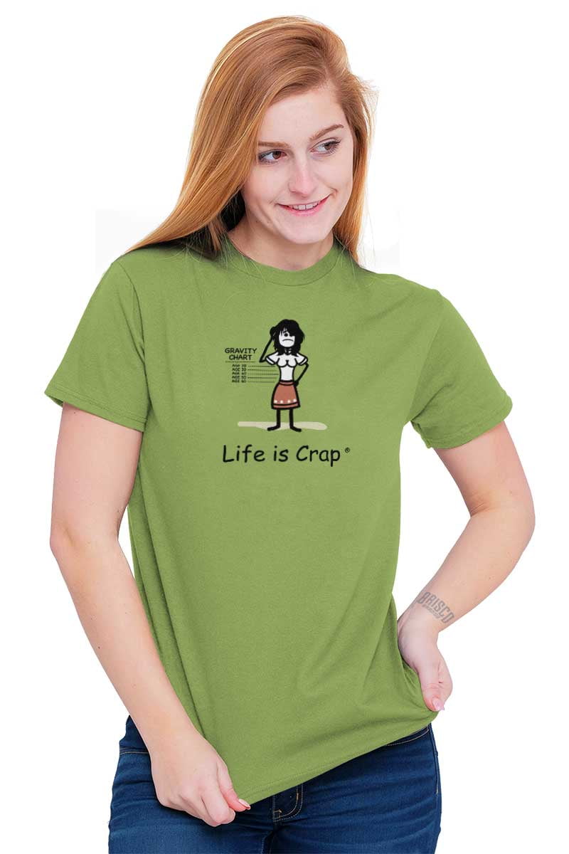 Life Is Crap Ladies TShirts Tees T For Women Life is Crap Saggy B**b ...