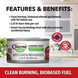 Sterno Chafing Dish Fuel Gel, Green Ethanol, 2.25 Hour Burn, 12-Pack ...