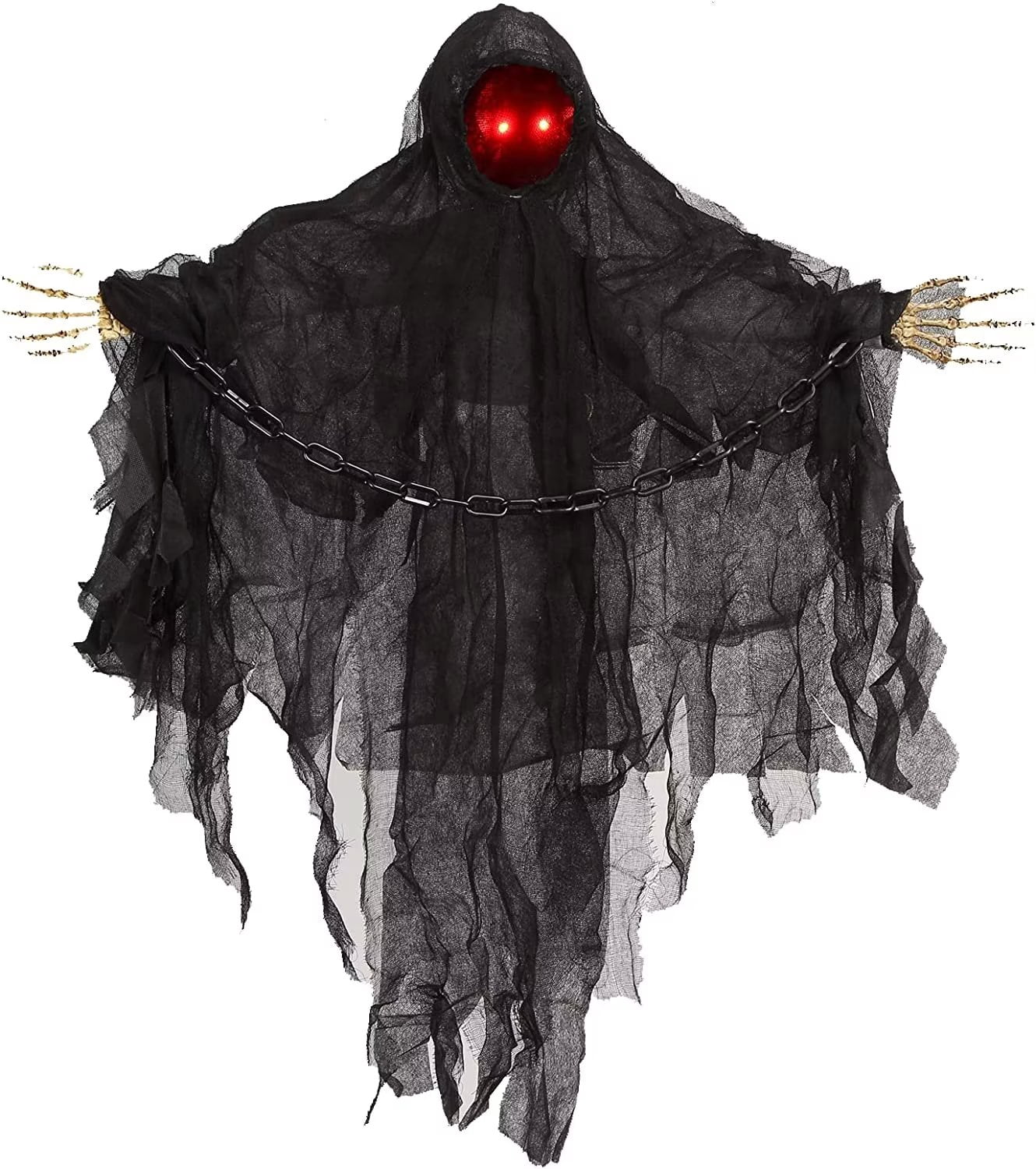 Adeeing Halloween Hanging Grim Reaper, Yard Scary Outside Posable Decor ...