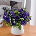 Artificial Rose Bouquet - Faux Silk Flowers for Wedding Centerpieces ...