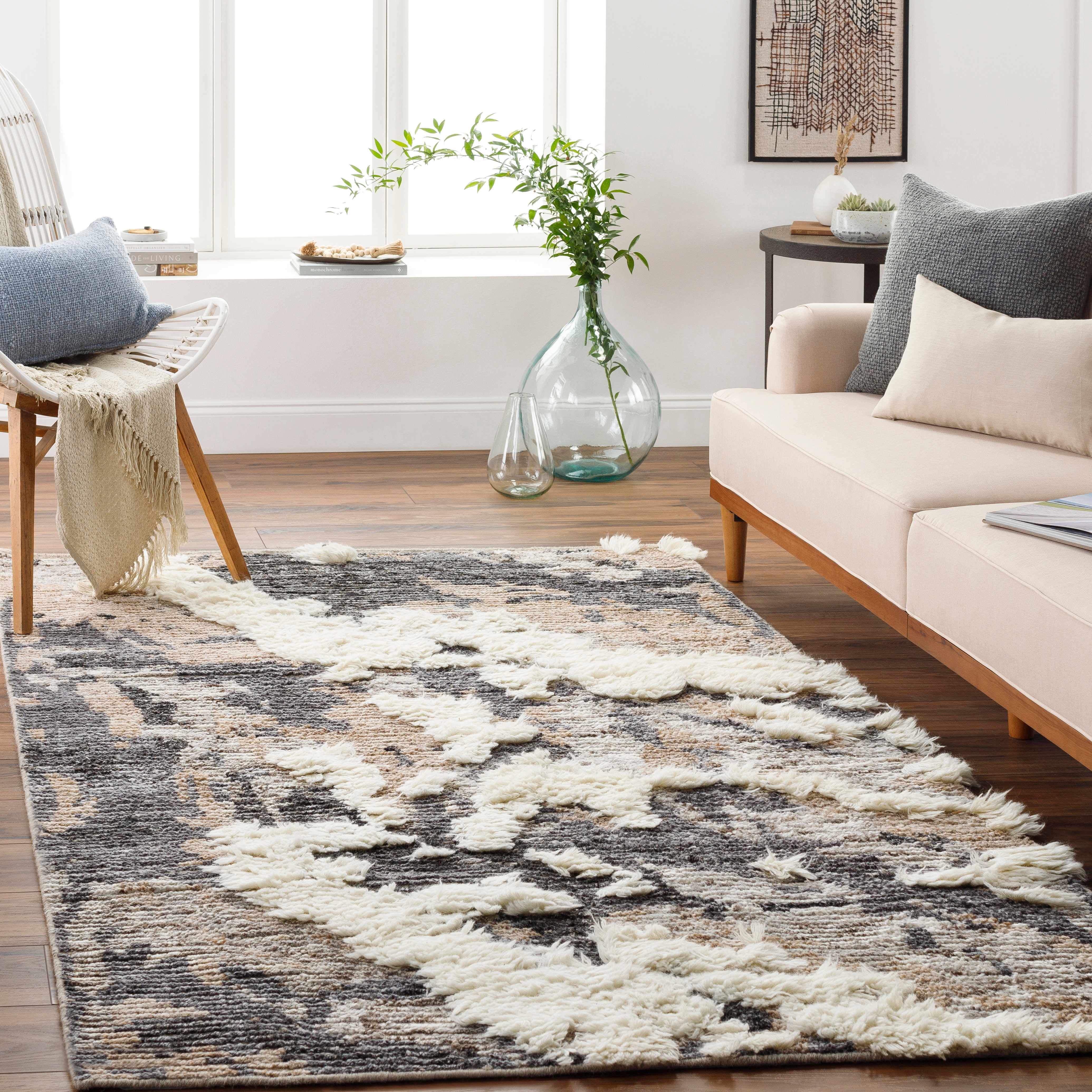 Hauteloom Dorena Wool Living Room, Bedroom Area Rug - Global - Plush ...