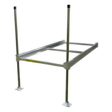 Low Profile Stationary Dock with Gray Poly Decking, 6' Pipe Kit ...