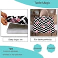 Square Stretchable Elastic Edge Tablecloth, Retro Flamingo Chevron ...