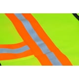 G & F Industrial Mesh Security Vest, Neon Lime Green, Reflective Strips ...