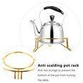 KONTONTY 1Pc Golden Alloy Pot Storage Rack Thickened Heat Proof Stand ...