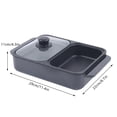 Wildnix Hot Pot Electric with Grill-2-in-1 Non-Stick Stainless Steel ...