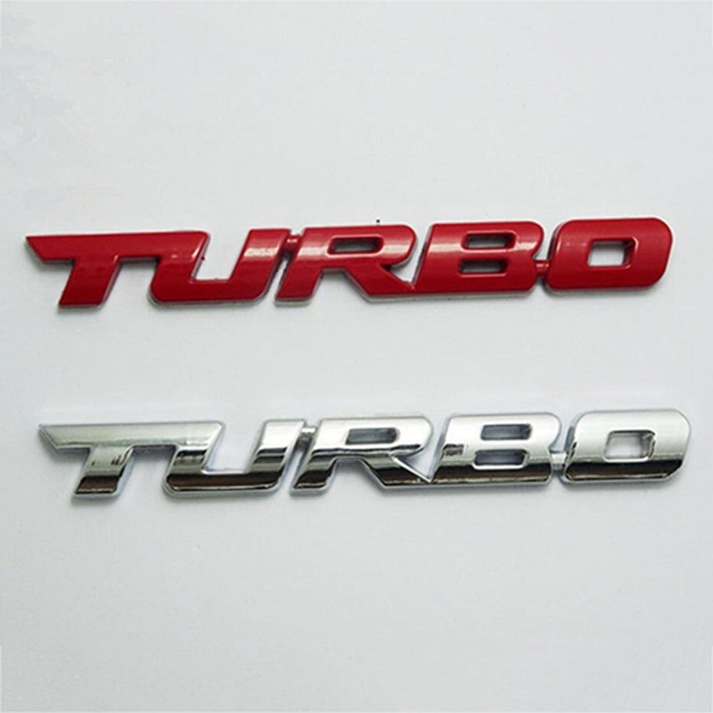 Cool 3D Alloy Metal Letter Turbo Car Motorcycle Emblem Badge Sticker ...