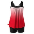 Htigea Women's Beach Swimwear Gradient Color Sleeveless Swim Tops and ...