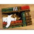 Vervaco Latch Hook Rug Kit 21.25"X15.5"-Cat On Bookshelf - Walmart.com