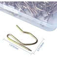100 Pack Curtain Hooks, Rustproof Heavy-Duty Offset Pin-On Drapery ...