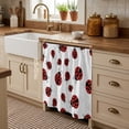 Cartoon Ladybug Cabinet Curtains 35"W x 35"L, Funny Animals Dot Modern ...