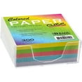 BAZIC Color Paper Cube with Tray 300 Count/ Mini Memo Papers Each Pack ...