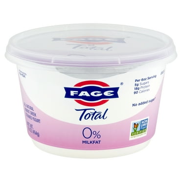 FAGE Total All Natural Whole Milk Plain Greek Strained Yogurt, 5.3 oz ...