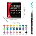 Liquid Acrylic Marker with Soft Brush Tip Acrylic Paint Pen Quick Dry ...