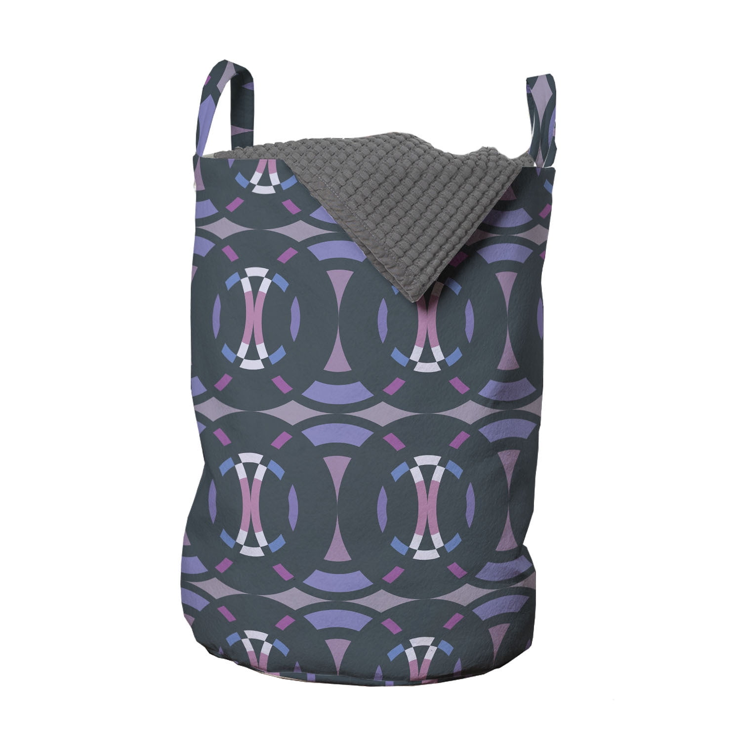 Geometric Laundry Bag, Circles Overlapping Round in Abstract Design ...