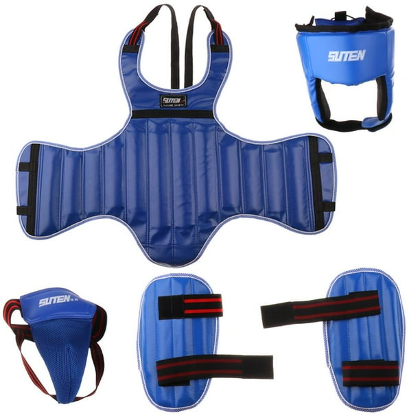 MMA Muay Thai Taekwondo Karate Set - Boxing , Chest Guard, Groin & Shin ...