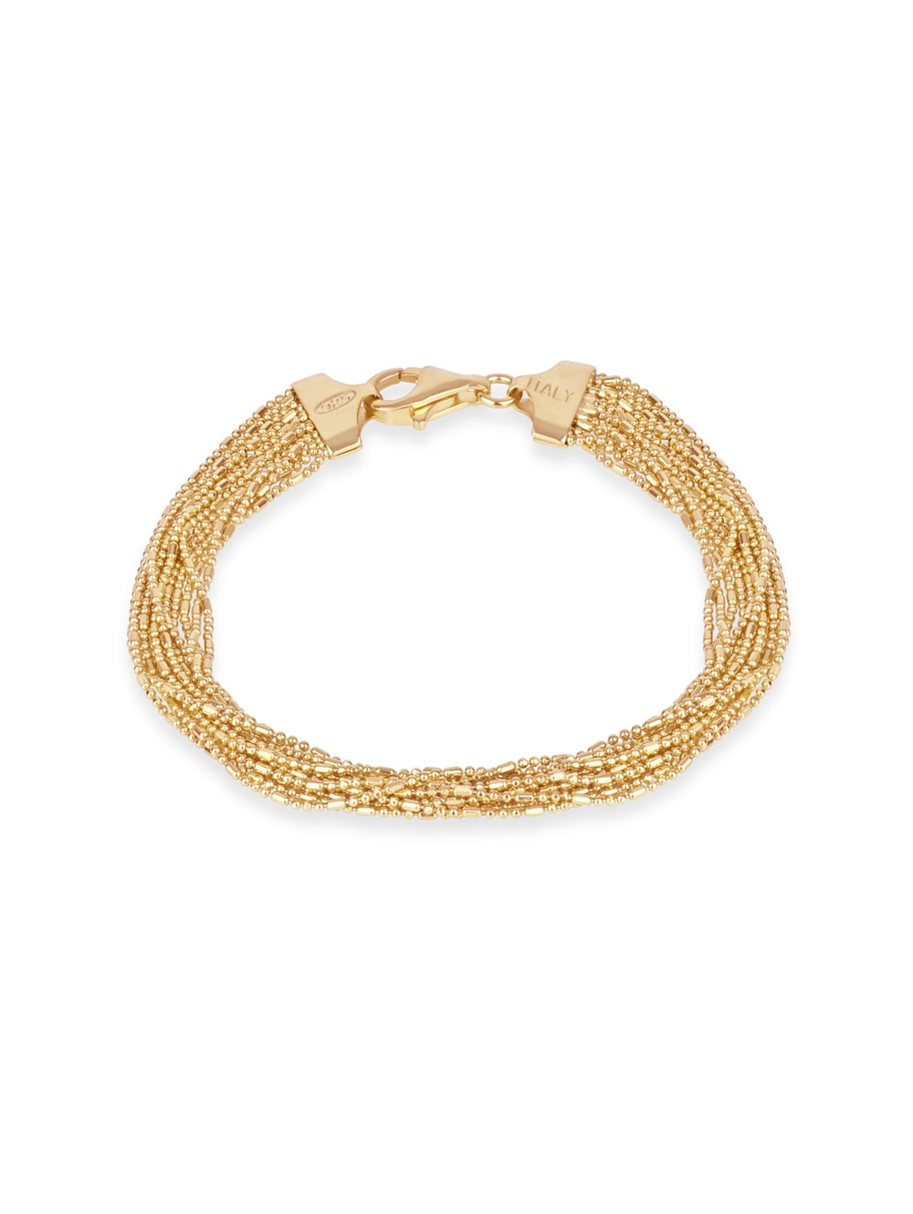 Forever New - 18kt Gold over Sterling Silver 12-Strand Liquid Silver ...