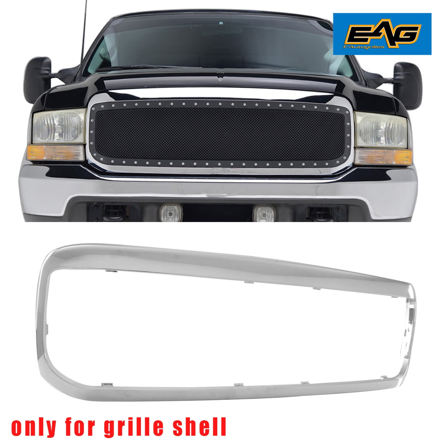 EAG Chrome Grille Shell Fit for 1999-2004 Super Duty - Walmart.com