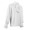 Button Up Shirt Men Gothic Vintage Court Turn Down Collar Hem Long