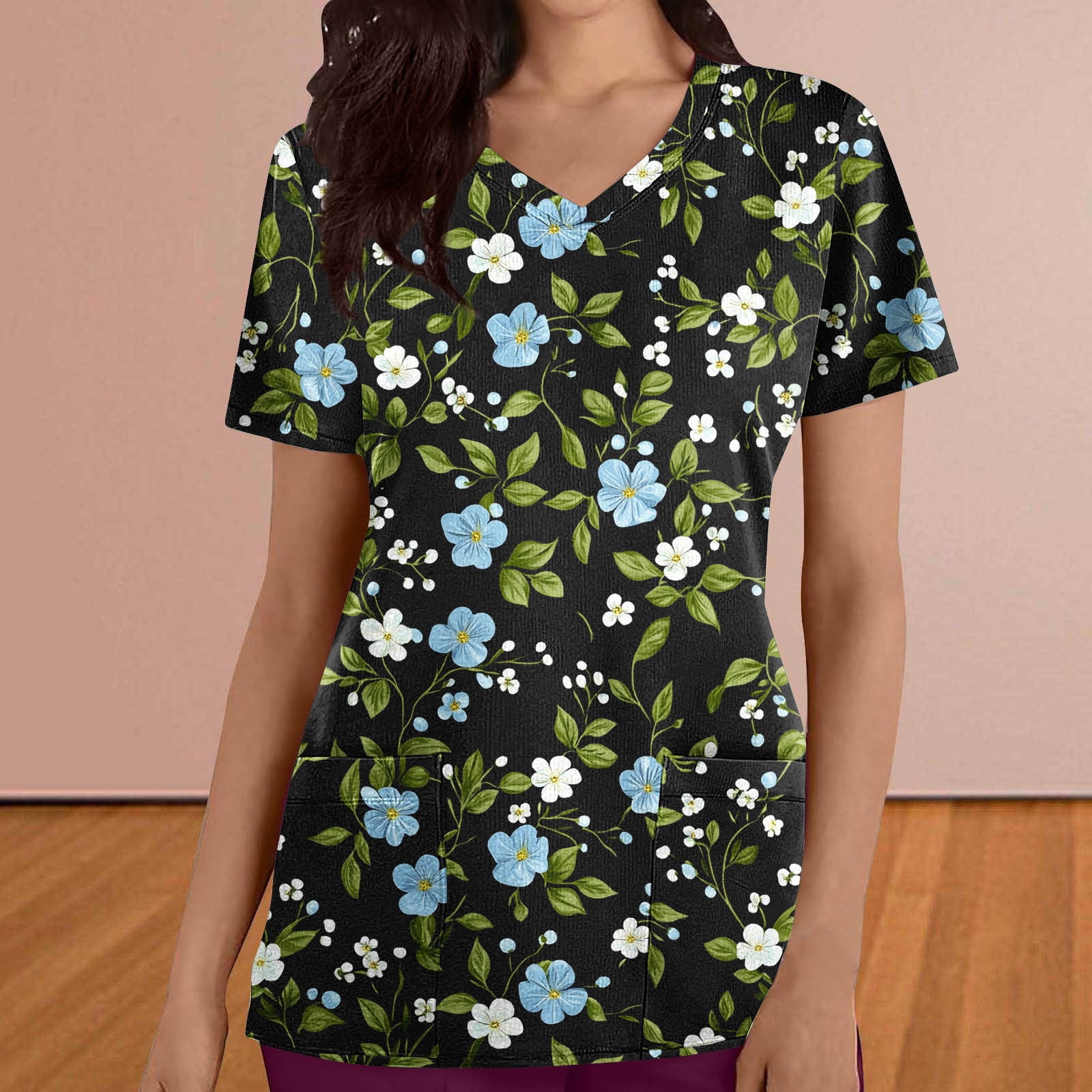 Click here for Timifis Women Scrub Tops Graphic Shirts Pullover S... prices