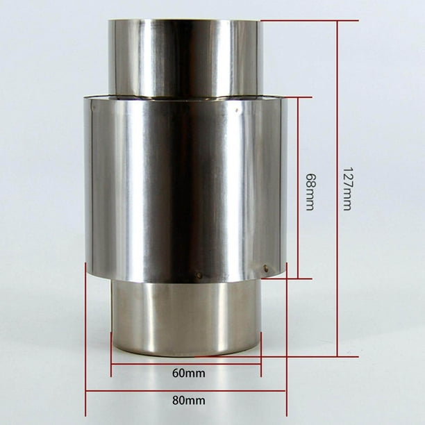 ruzhgo Straight Stove Pipe Chimney Connector Wood Stove Wood Log ...