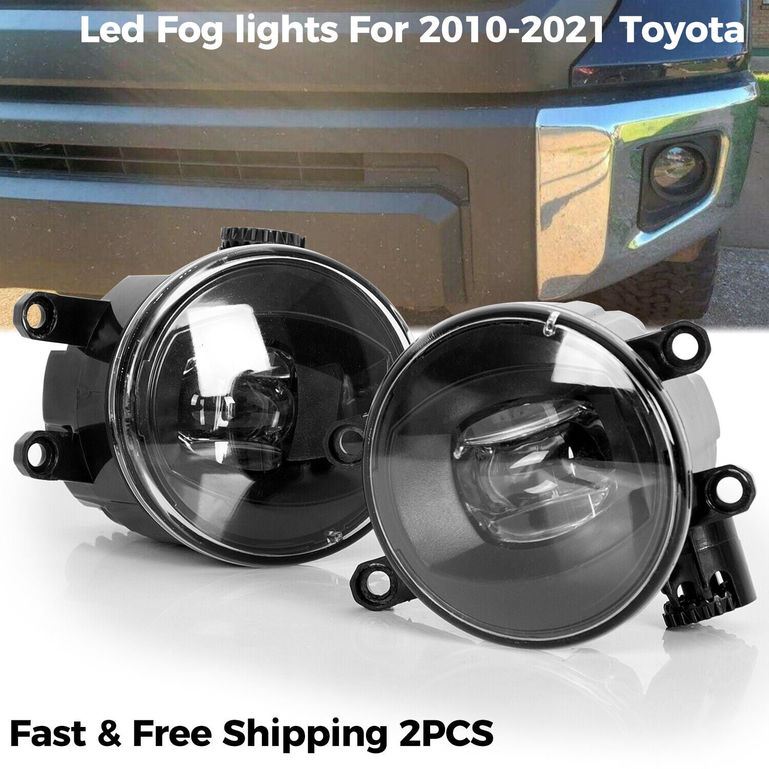 Fog Light Pair Upgrade Kit Black Bezel Accessory Lamp Fits 2012-2021 ...