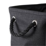 DII Rectangle Modern Polyester Large Storage Bin in Variegated Black ...