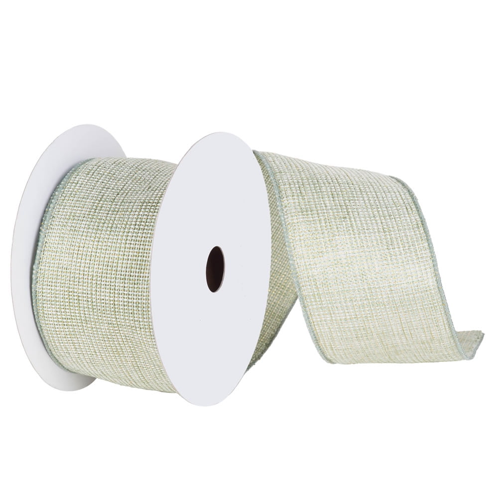 Wide Sage Green and Gold Mesh Solid Wired Christmas Craft Ribbon 4” x ... Wide Sage Green and Gold Mesh Solid Wired Christmas Craft Ribbon 4” x ...