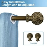 Urbanest Scroll Ball Single Curtain Rod and Hardware Set - Walmart.com