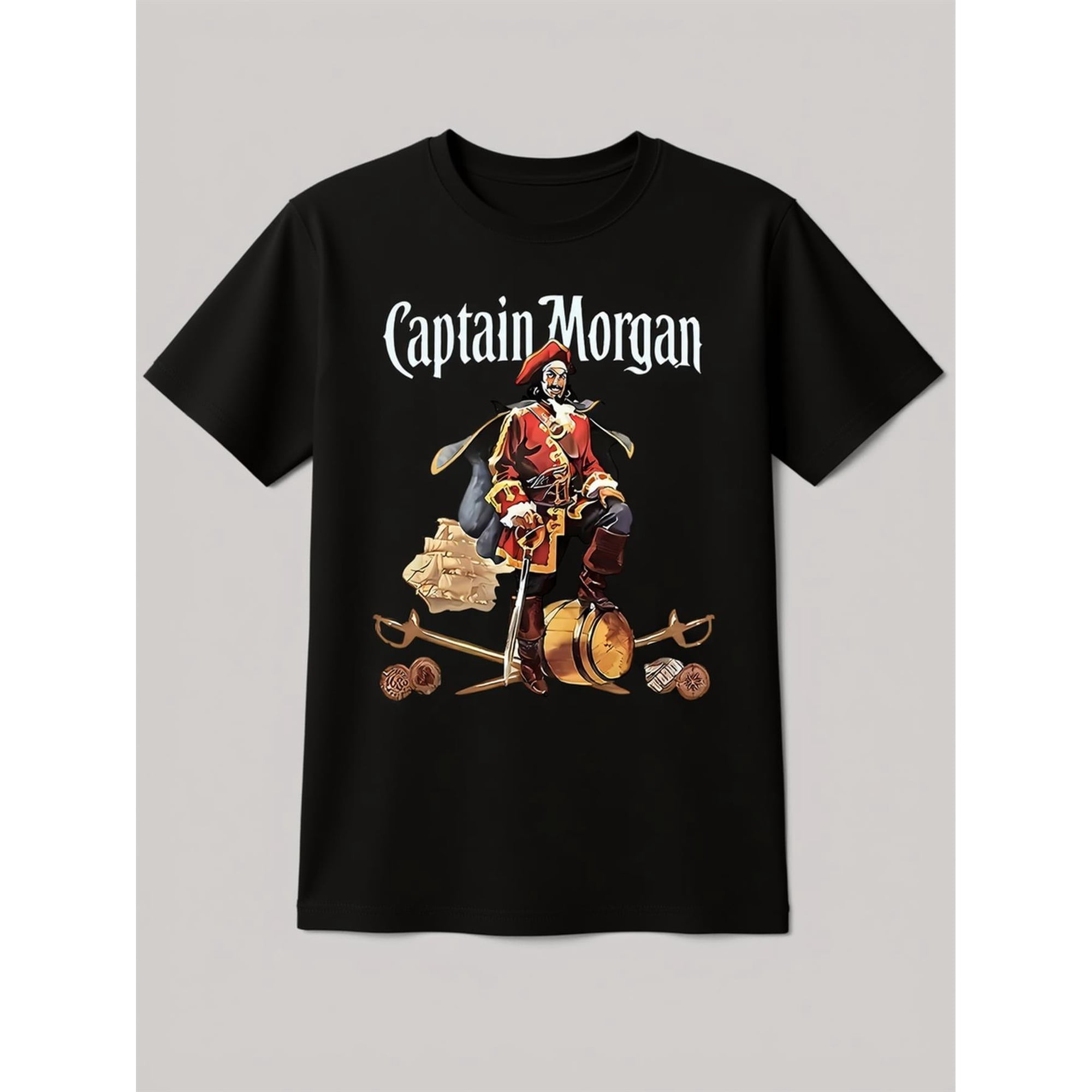 Click here for Sdjmh Mens Captain For Morgan Graphic T-Shirt Vint... prices