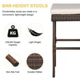 GoDecor 3 pcs Patio Outdoor Rattan Wicker Bar Set, Brown, Wicker Bistro ...
