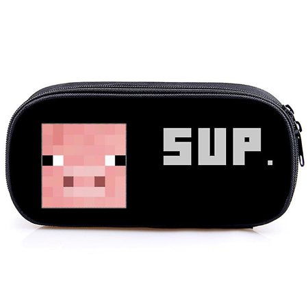 Minecraft Pencil Case Pixel Blocks Game Printed Handy Zipper Pen Holder ...