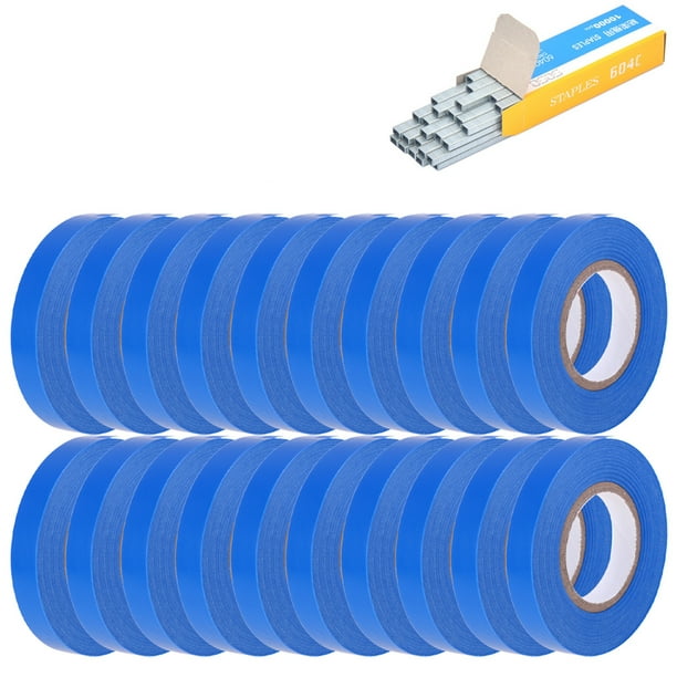 12/20pcs Plant Branch Tie Tape with 1 Box Staple Plastic Garden Tape ...